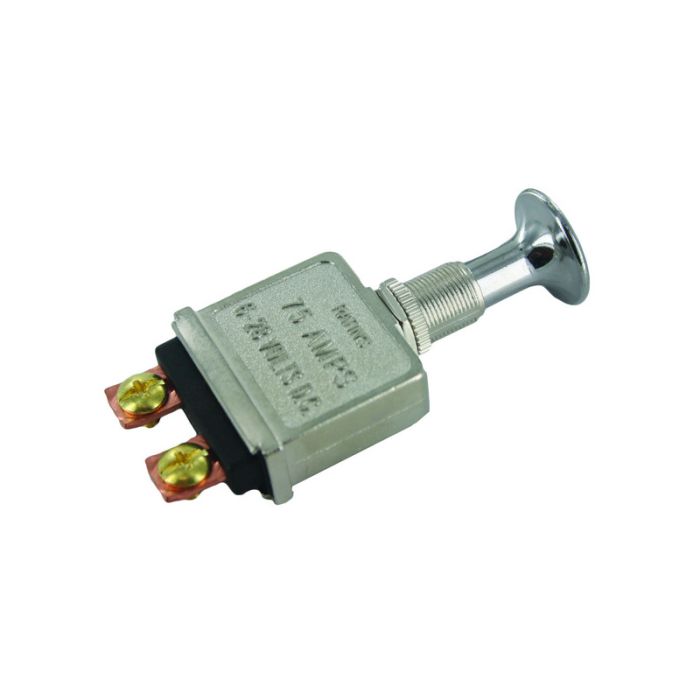 SWITCH PUSH/PULL XHD 75A OFF/ON CHR PLTD KNOB