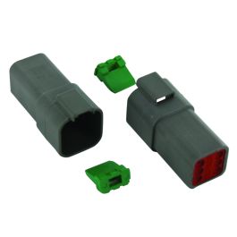 6-Way Receptacle; DT-Series Housing+Wedgelock Set (#DT04-6P + W6P)